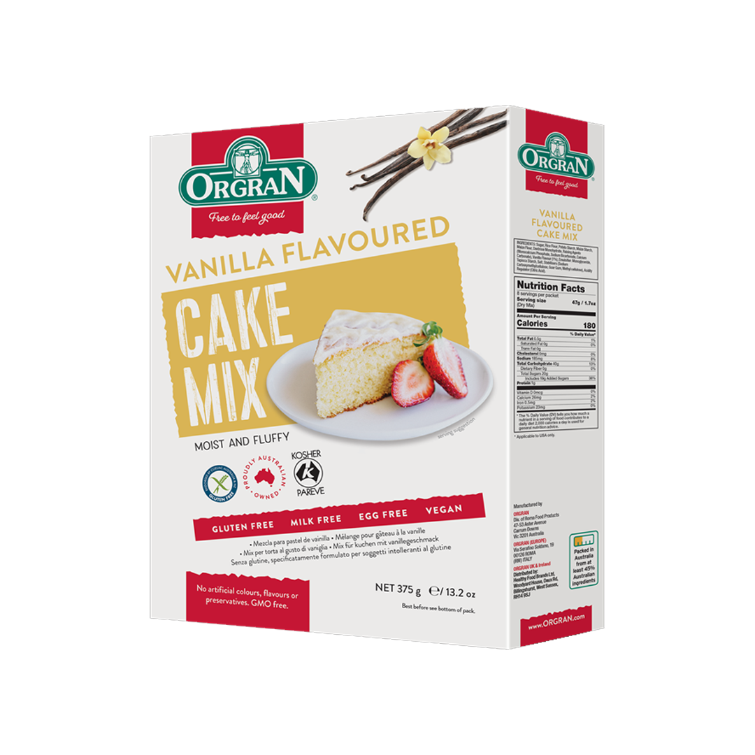 Orgran - Vanilla Cake Mix - 375g – Bohemian Quest