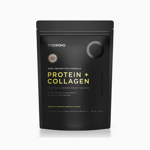 Tropeaka - Protein + Collagen - 510g ( Smooth & Creamy Banana Flavour ...